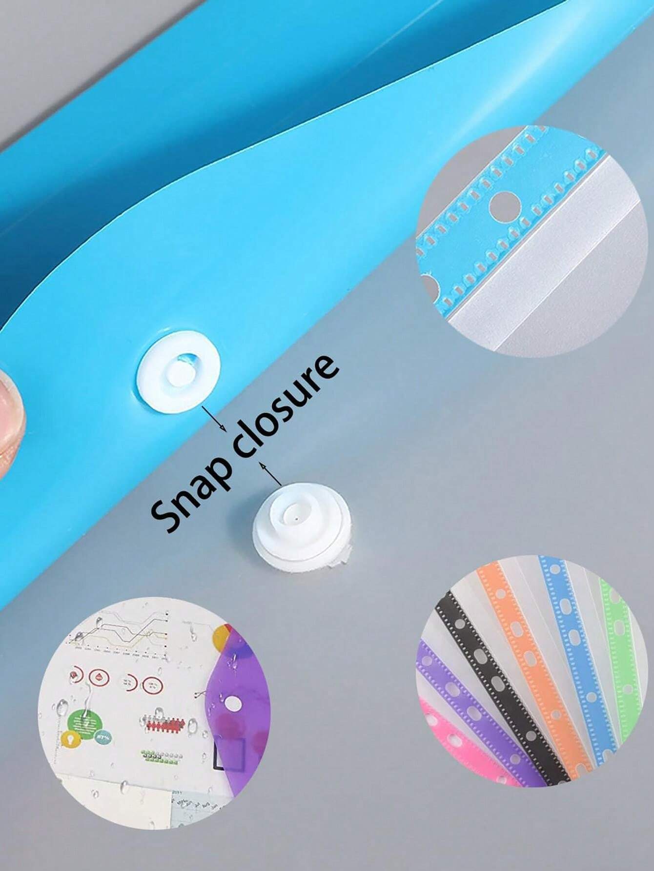 6pcs Vertical Clip Pocket File Folders, A4 Size Expandable Plastic File ...