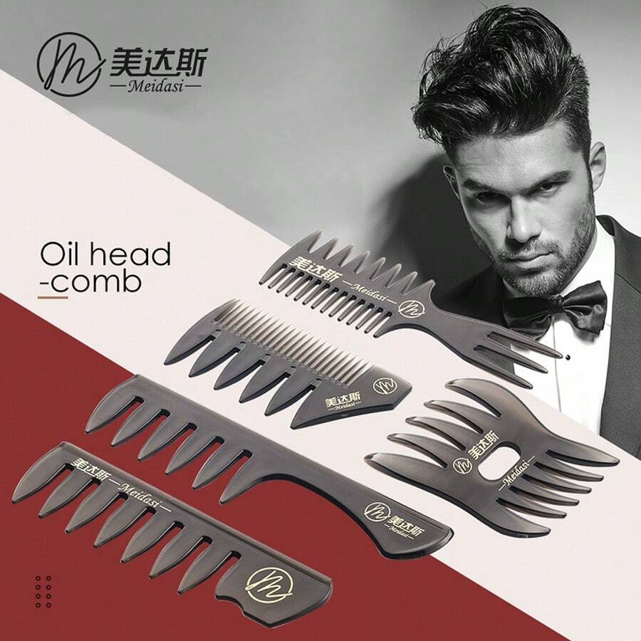 Men's Slicked Back Comb For Pompadour, Side Part Hairstyles for Sale ...