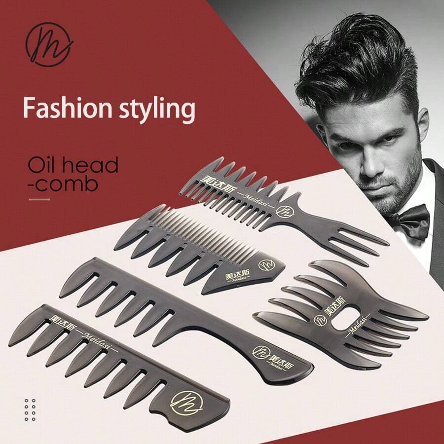 Men's Slicked Back Comb For Pompadour, Side Part Hairstyles | SHEIN UK