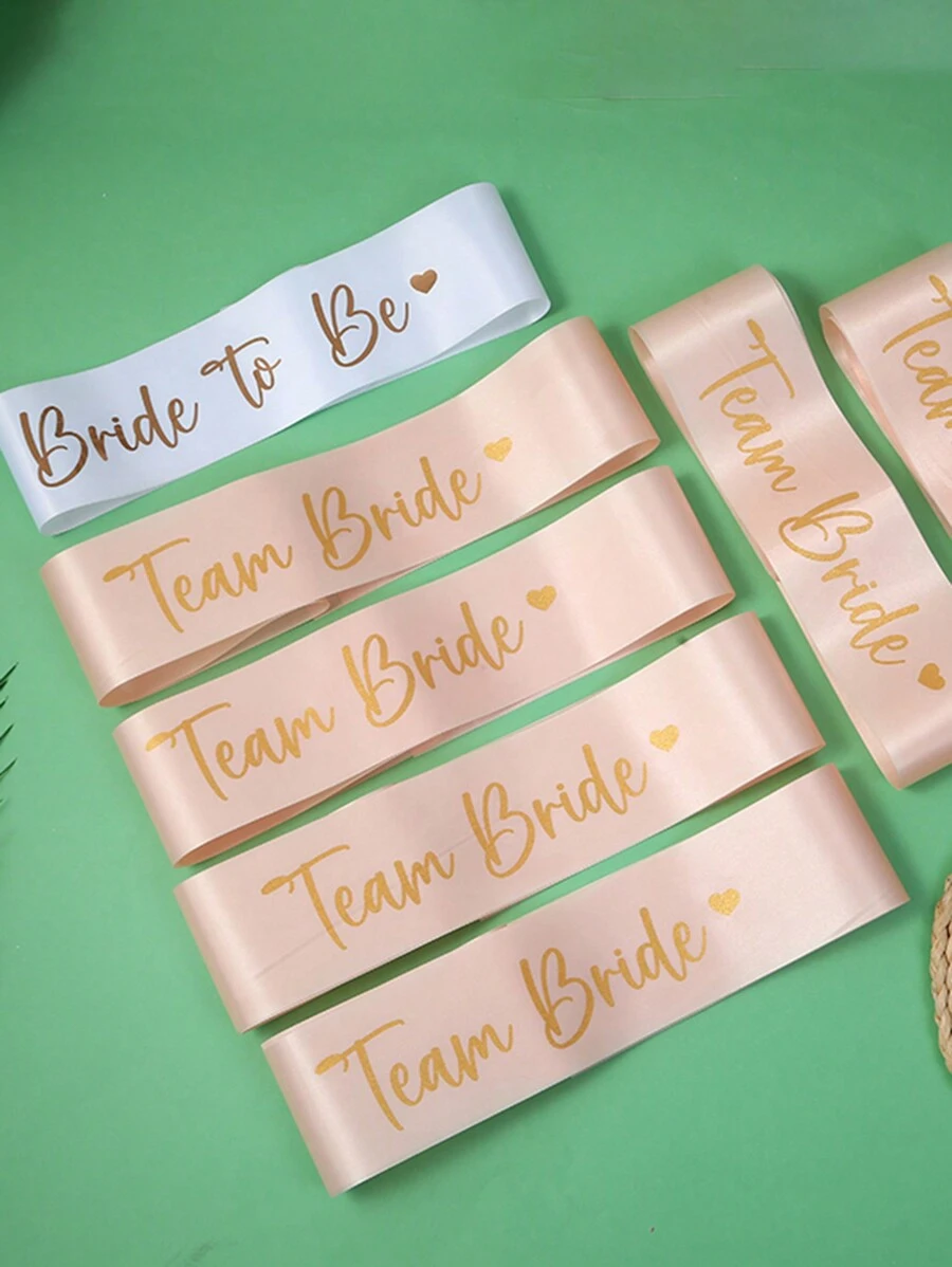 Team Bridesmaid Sash, 6 Team Bridesmaid Sashes + 1 Bride To Be Sash ...