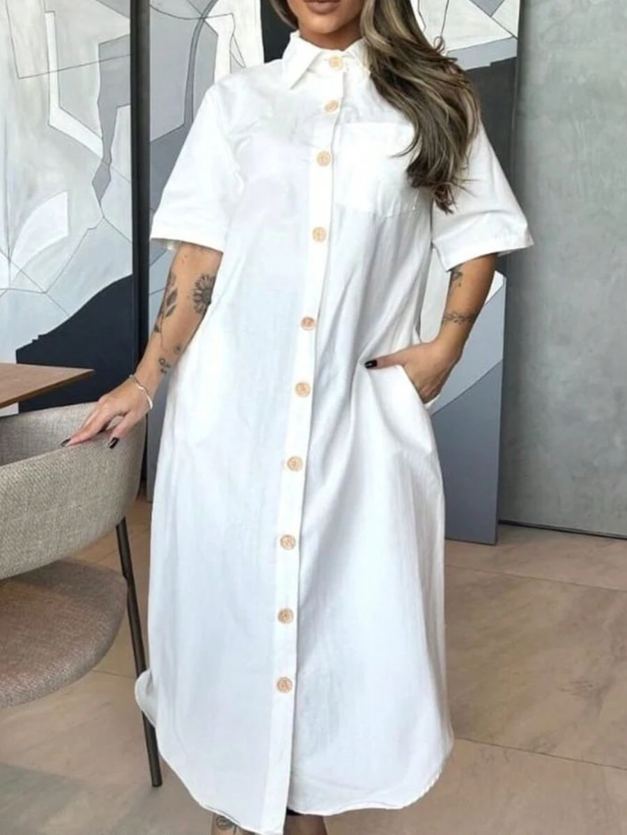 LINEN DRESS WITH BELT | SHEIN USA