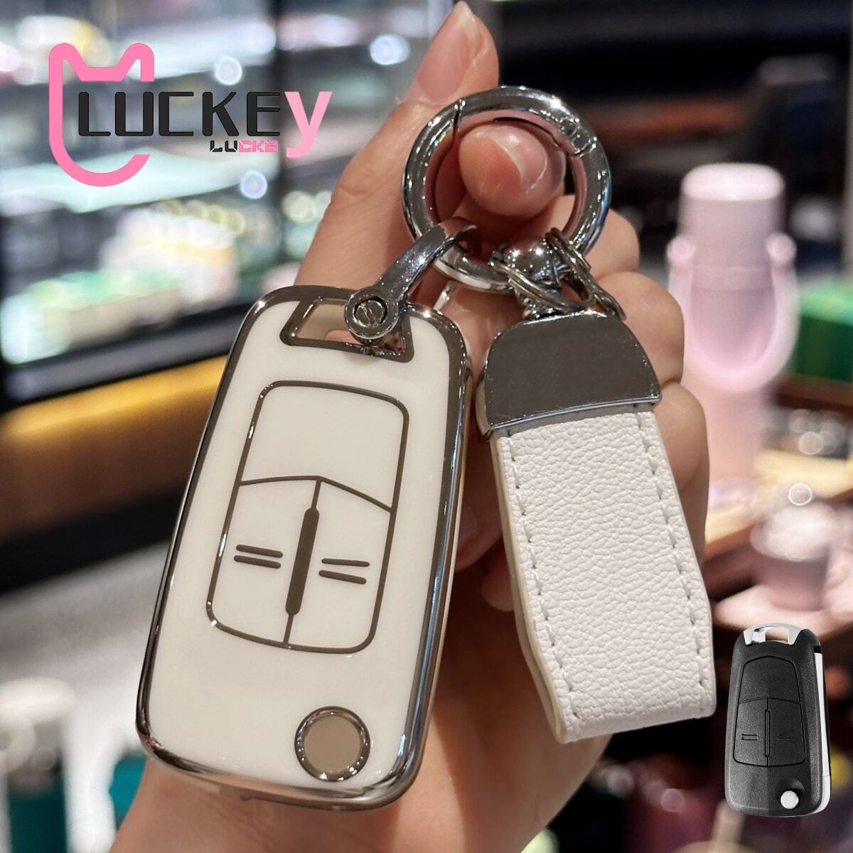Key Fob Cover With Keyring Car Keychain Lanyard For Opel Vauxhall Astra ...