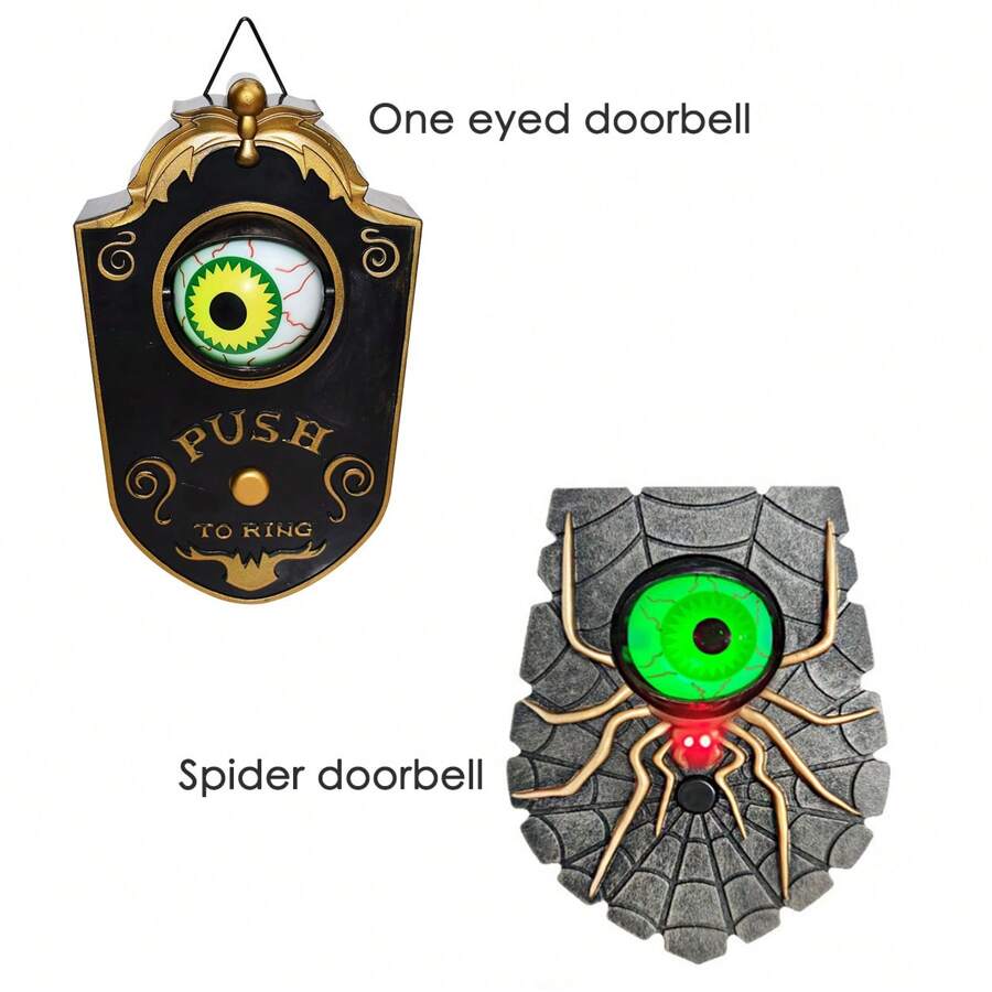 Halloween One Eyed Doorbell Haunted Decoration Horror Props Glowing ...