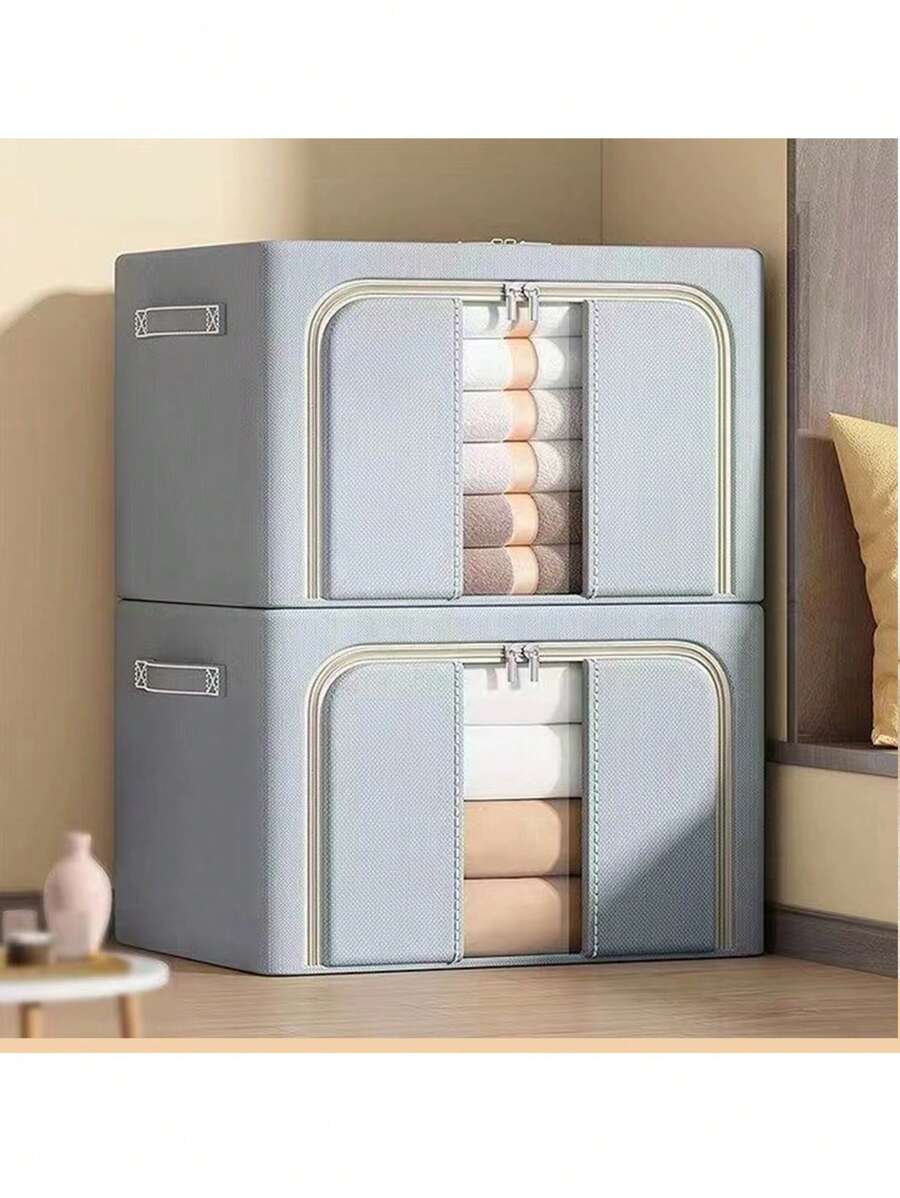 Fabric Foldable Clothing Storage Box, Household Garment Organizer Bin ...