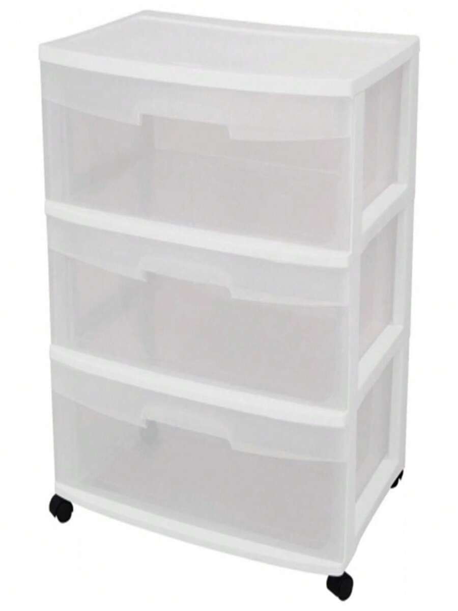 Unbeatablesale Sterilite 3 Drawer White Wide Storage Drawer Cart ...