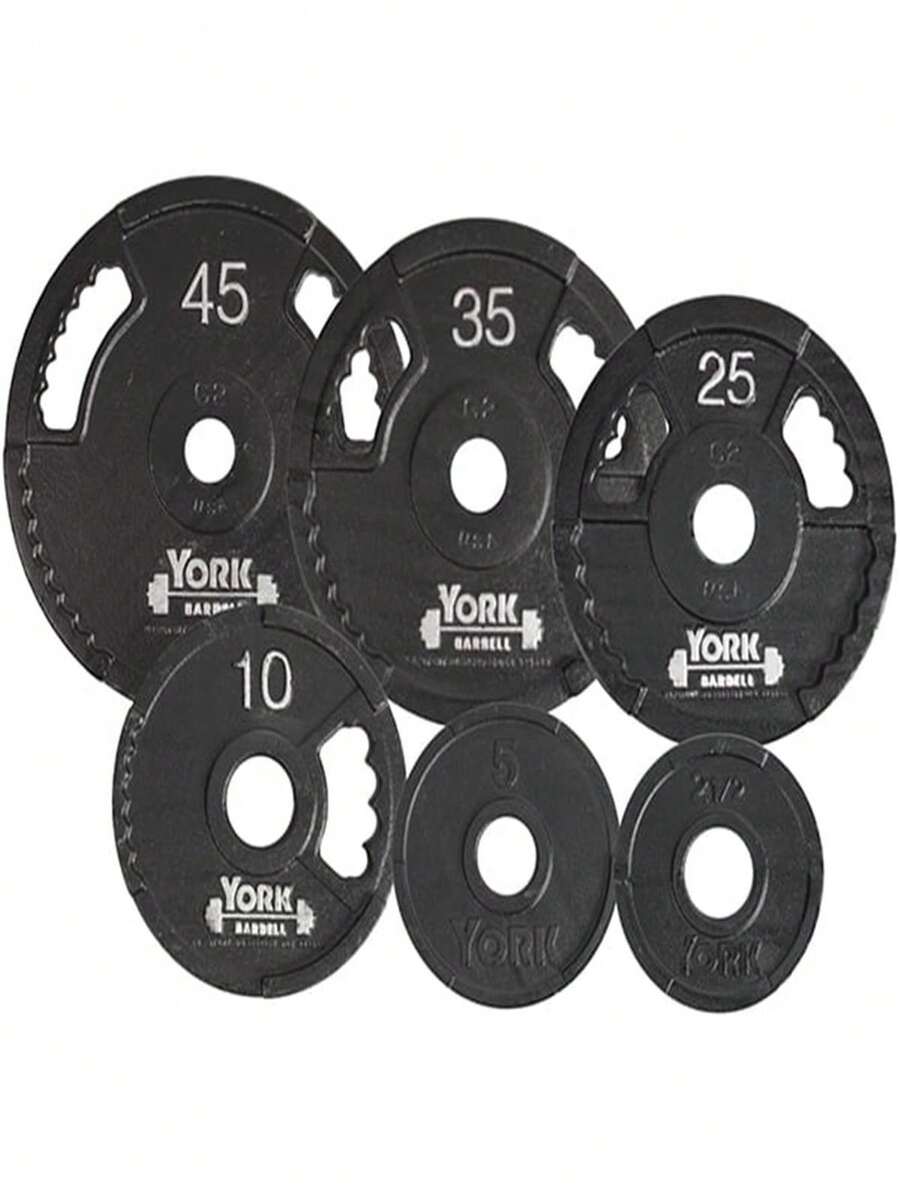 Unbeatablesale York Barbell 7420 G2 Olympic Dual Grip Thin Line Cast ...