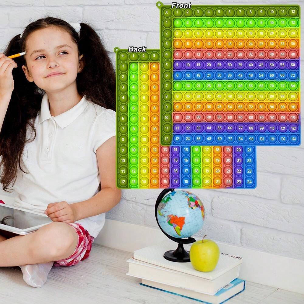 Multiplication Games Addition Chart Pop Fidget Toys, 12x12&12+12 Times ...