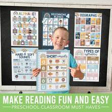 Boho Phonics & Vowel Posters | Set Of 9 | Sound Wall| Educational ...