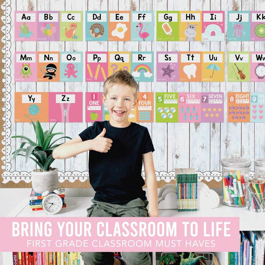 Colorful Alphabet For Classroom Wall Line - Alphabet Letters For ...