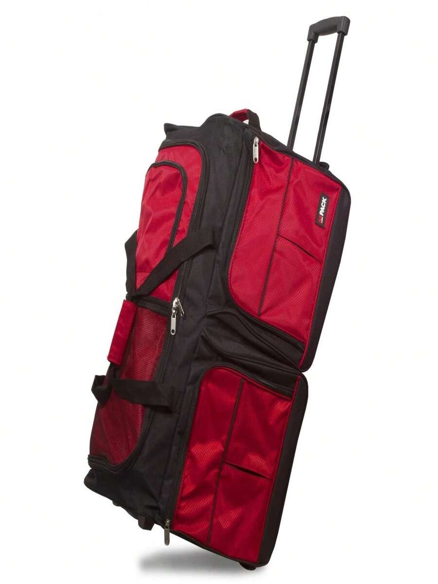 Unbeatablesale Hipack 25PRD28SB-RED 28 In. Heavy Duty Rolling Duffle ...