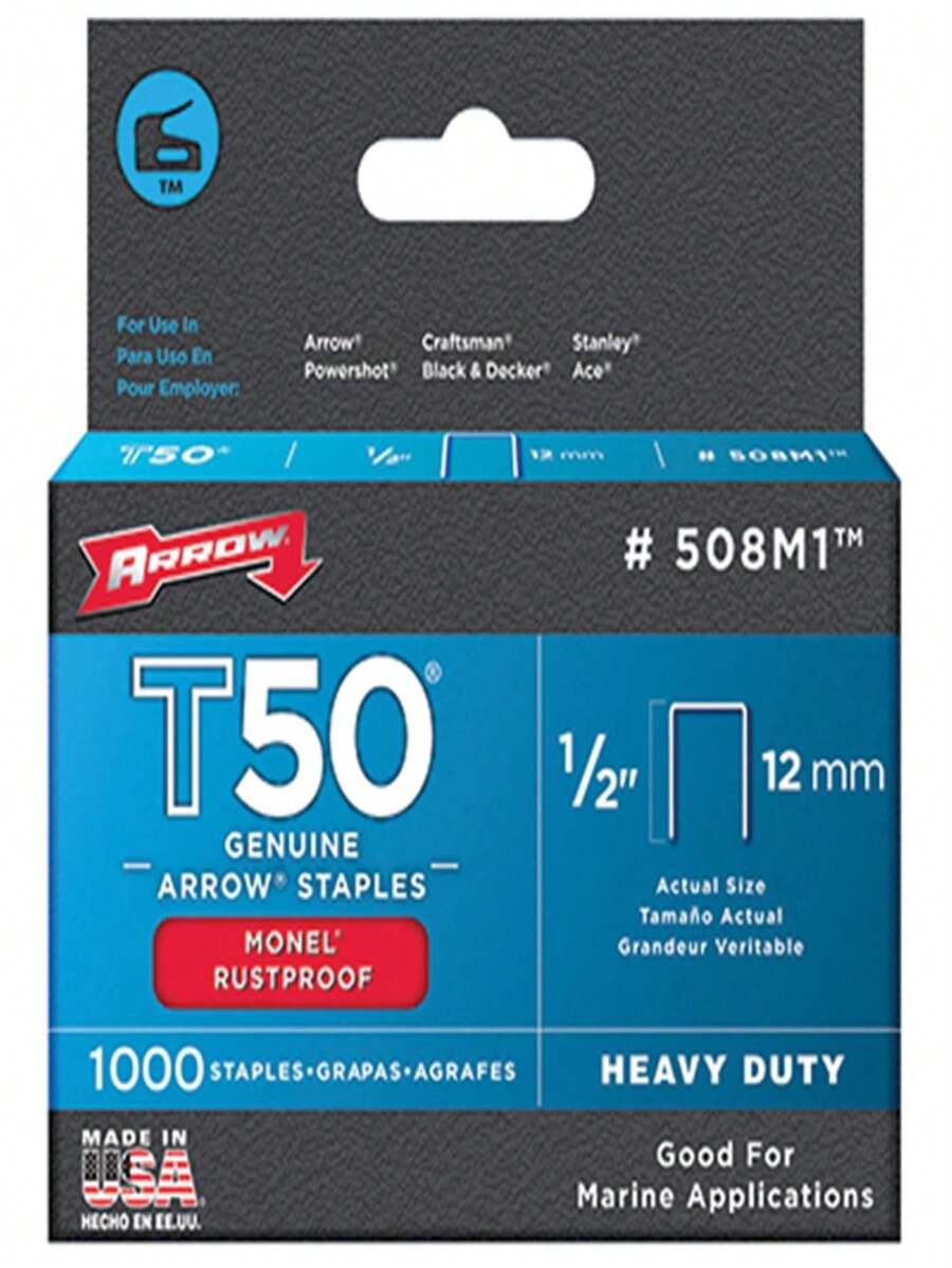 Unbeatablesale Arrow Fastener 508M1 1000 Pack. T50 .5 In. Staples ...