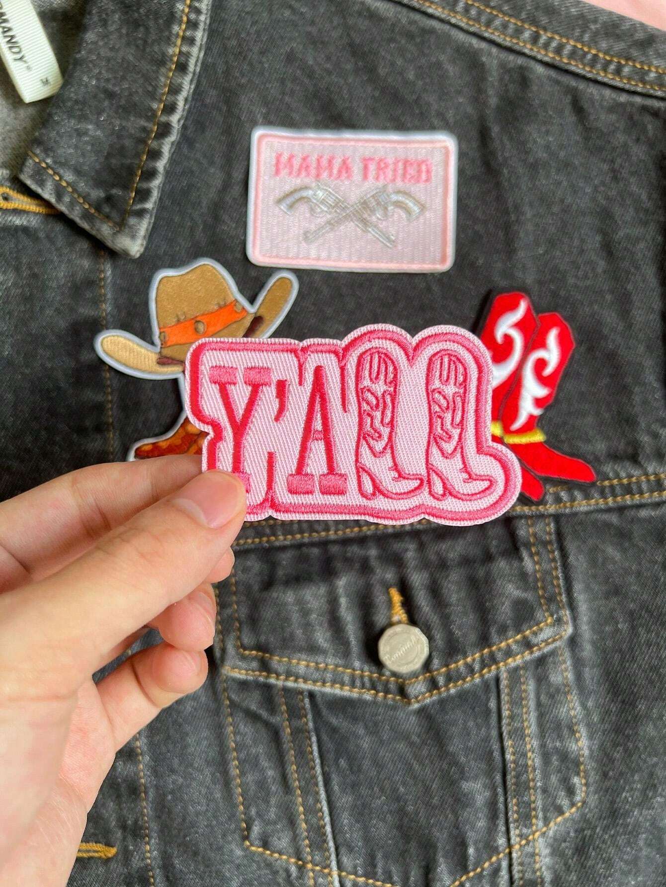 Western Patches Set, Embroidery Iron On Patch For Trucker Hat, Jacket ...