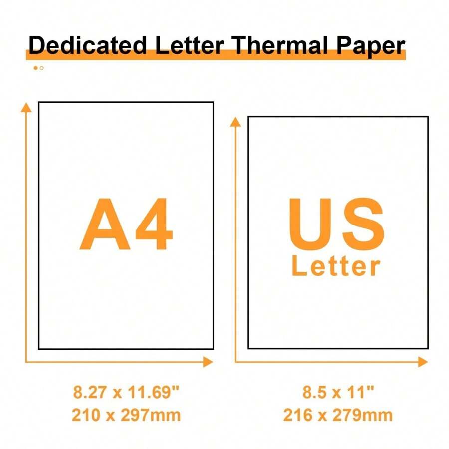 A4 Thermal Paper, Printer Paper, A4 Size Printer Paper (210mm X 297mm), 10 Years Long-Term ...