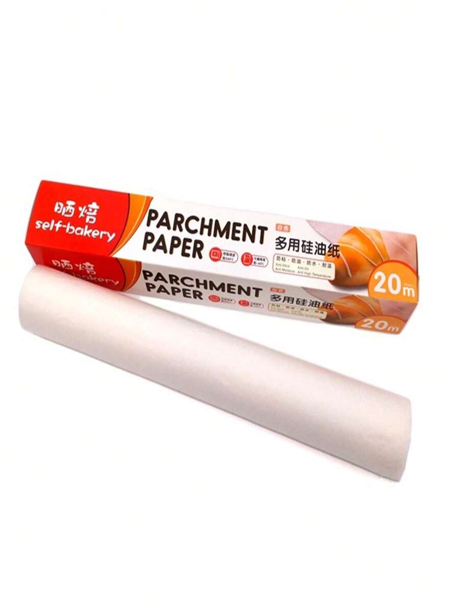100pcs - 16/22/30cm Silicone Coated Baking Parchment Paper, 1 Roll 30cm ...