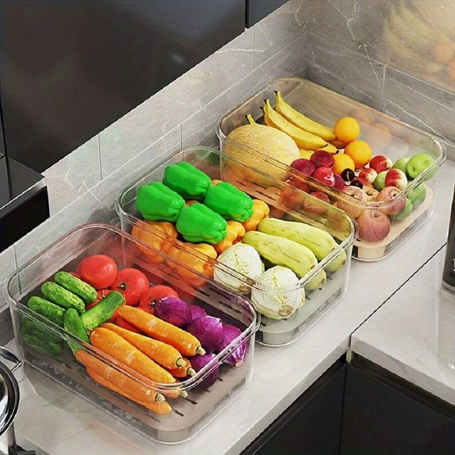 An Hermetically Sealed Refrigerator Storage Tissue Box With A Handle ...