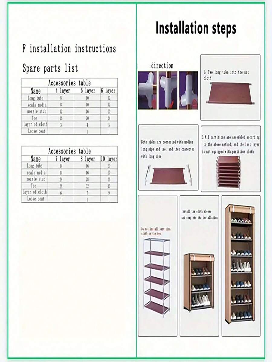 Multi-Tier Shoe Rack With Dust Cover, High Capacity Shoe Storage ...
