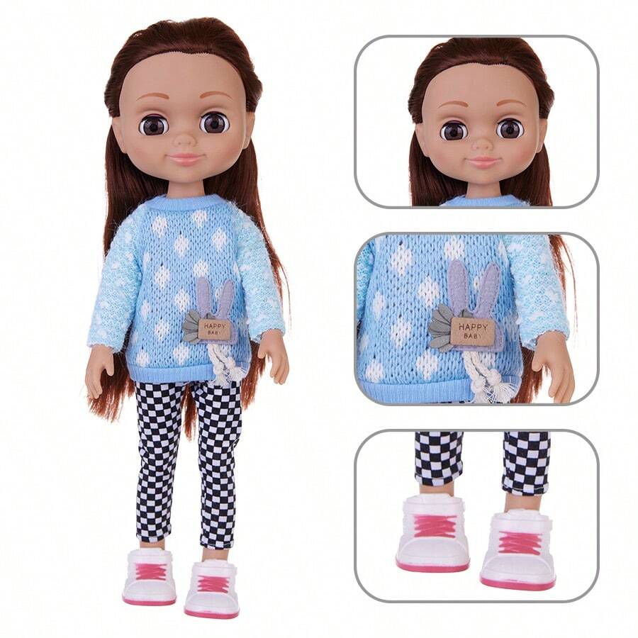 Neue 14-Zoll weiße Mini Reborn Puppe, realistische Vinyl Baby Puppe zum ...