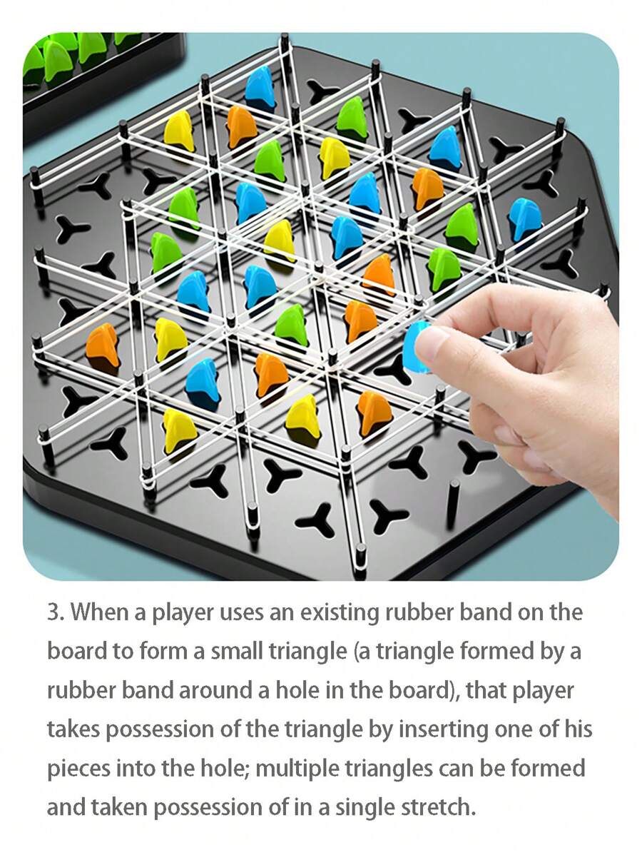 Chain Triangular Chess Game, Board Game, 2 To 4 Players, Great For ...