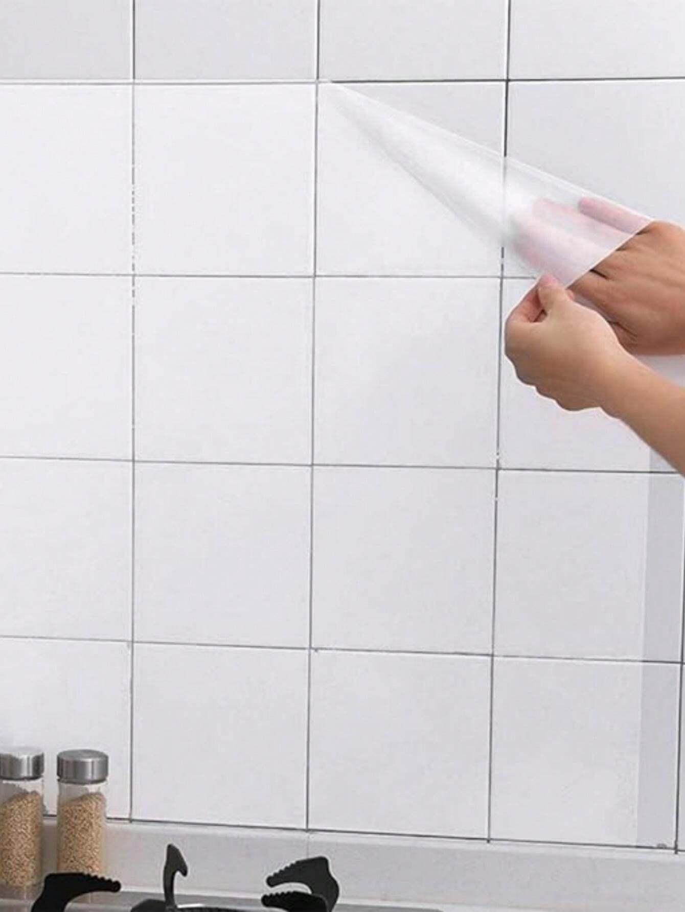 1 Roll Transparent Kitchen Wall & Counter Protective Film, Latex Paint ...