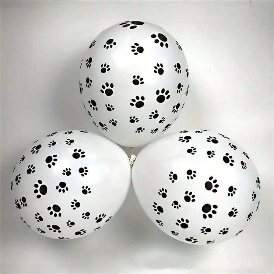 12 Inch Paw Print Latex Balloons Suitable For Pet Parties, Birthday Parties, Bachelor Parties ...