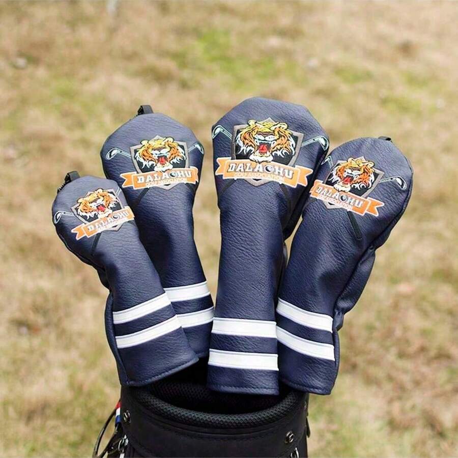 Tiger Head Golf Club Head Cover For Driver Fairway Wood And Mixed Iron ...