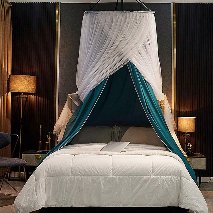Vilemoon Bed Canopy For Girls & Adults, Round Dome Lace Princess ...