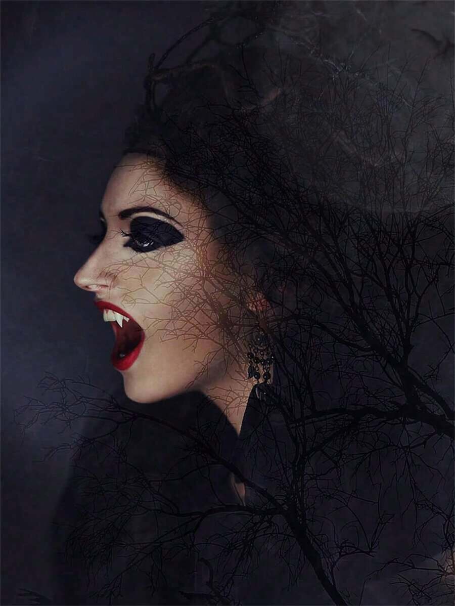 4 Pairs Of Dental Vampire Teeth Fangs Props, 4 Sizes For Halloween ...