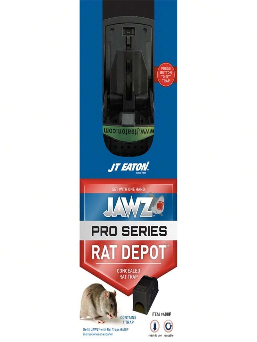 JT Eaton JAWZ Pro Series Rat Depot Small Concealed Animal Trap For Rats ...