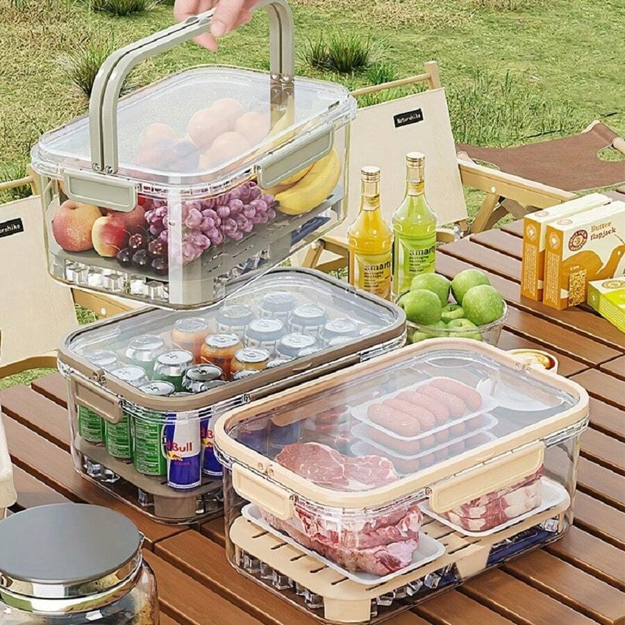 An Hermetically Sealed Refrigerator Storage Tissue Box With A Handle ...