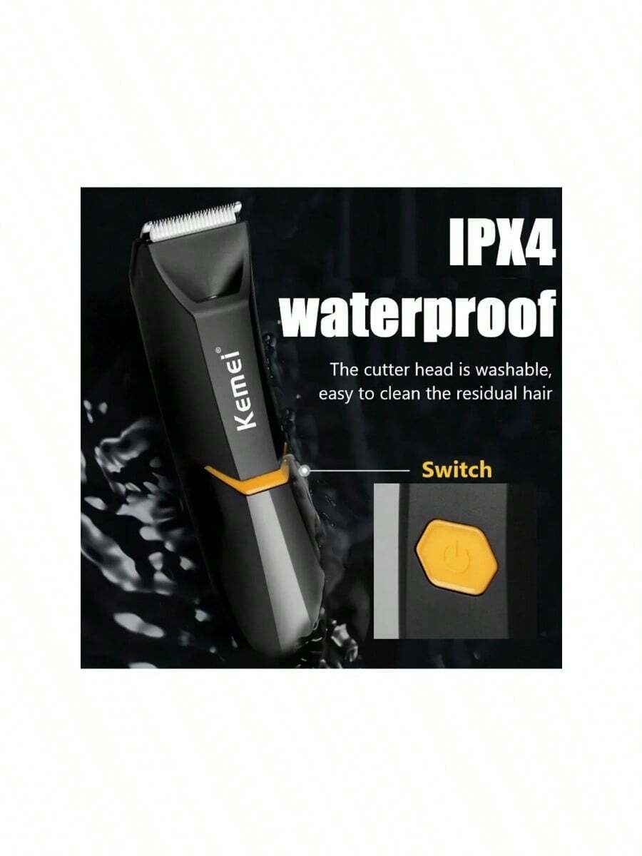 Kemei Hair Trimmer Km-3208 Men's Full Body Shaver Usb Waterproof Hair Clipper For Head Armpit ...