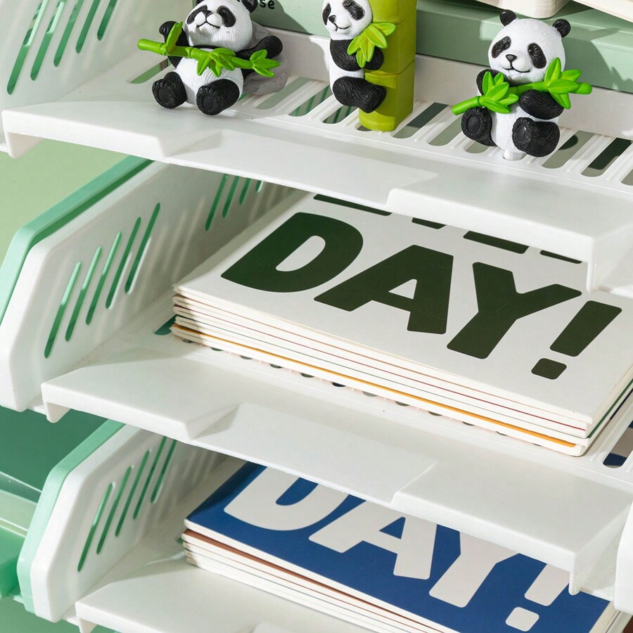 4-Tier Desktop Document Tray, A4 Paper Storage Organizer, Multi-Layer ...