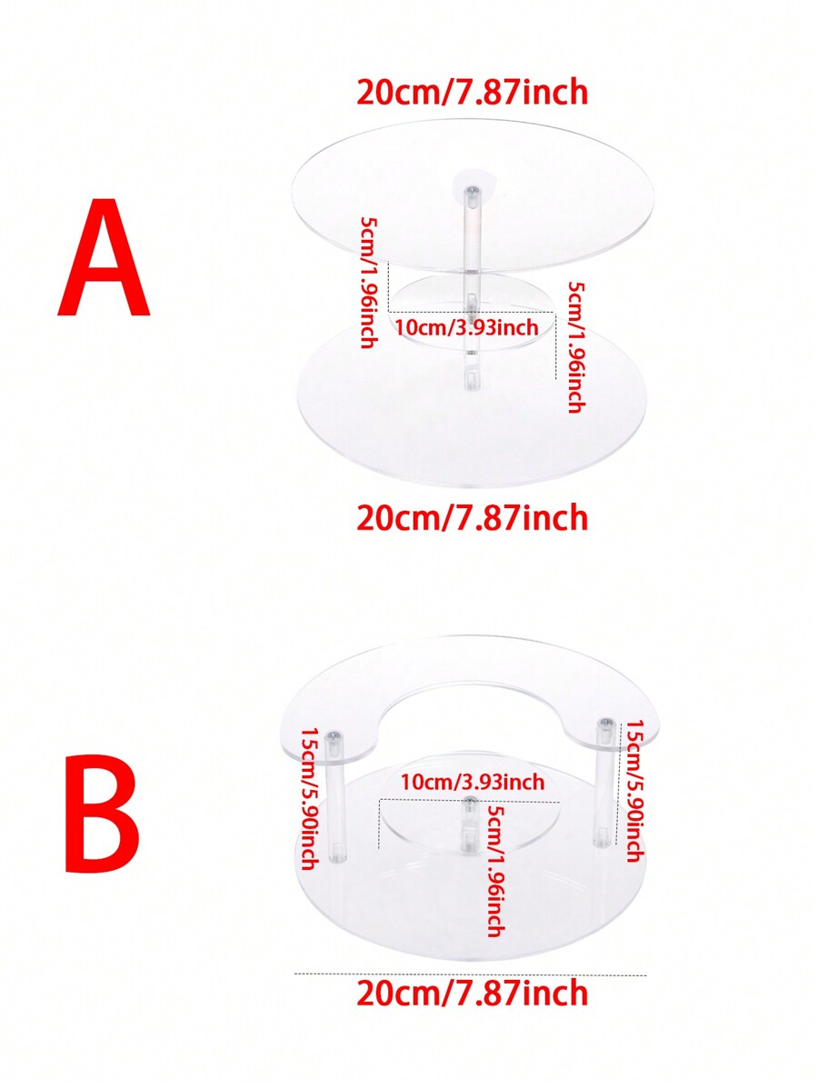 1pc Circular Acrylic Transparent Display Holder | SHEIN USA