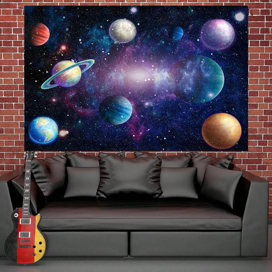 1pc Starry Space Planet Photography Backdrop 210*150cm/150*100cm/100 ...