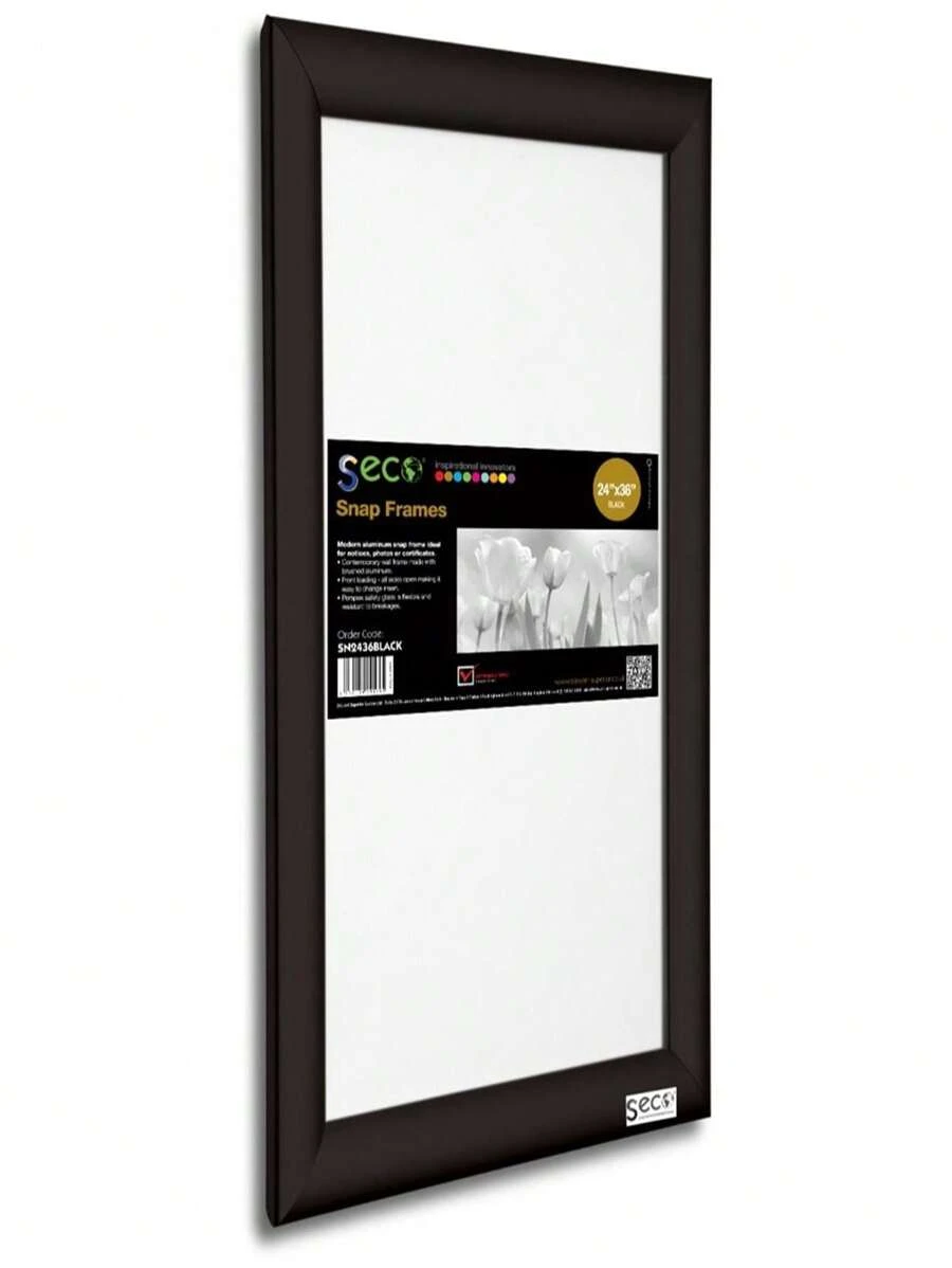 Seco 24 X 36 In. Front Load Easy Open Snap Poster-Picture Black ...