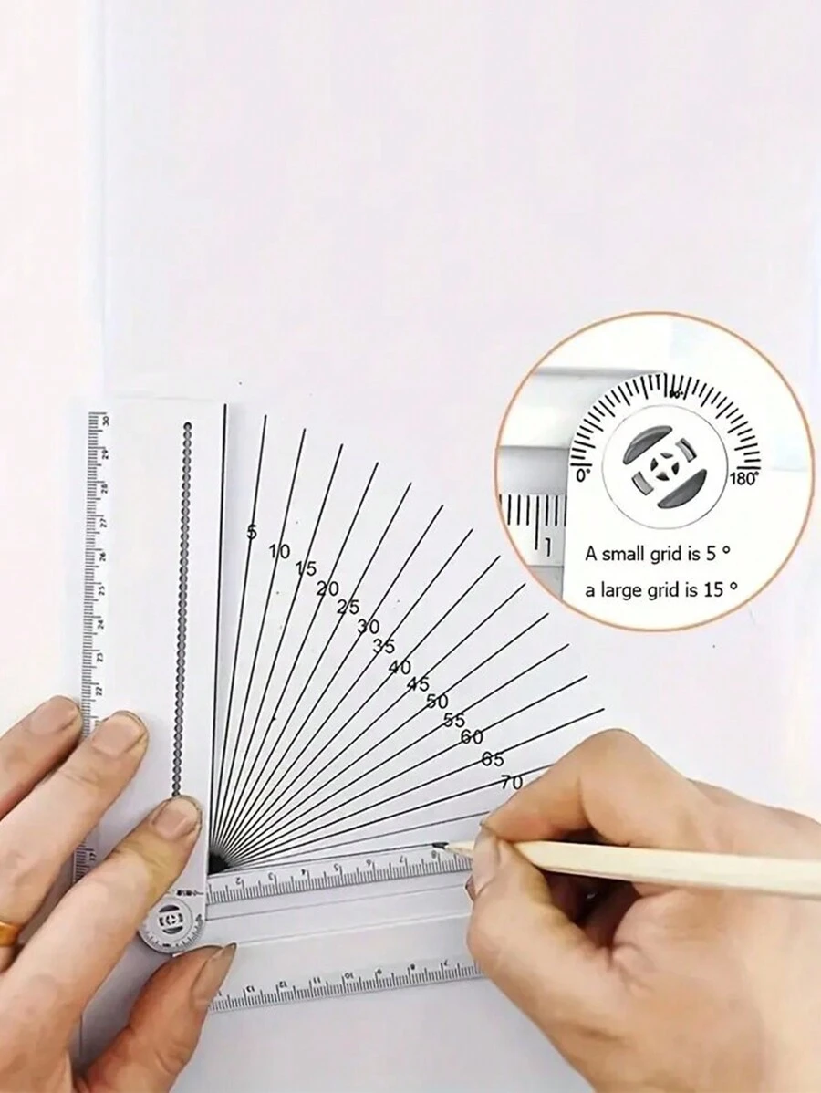 1pc Multifunctional Ruler Replaces Scale, Protractor, Compass To Draw ...