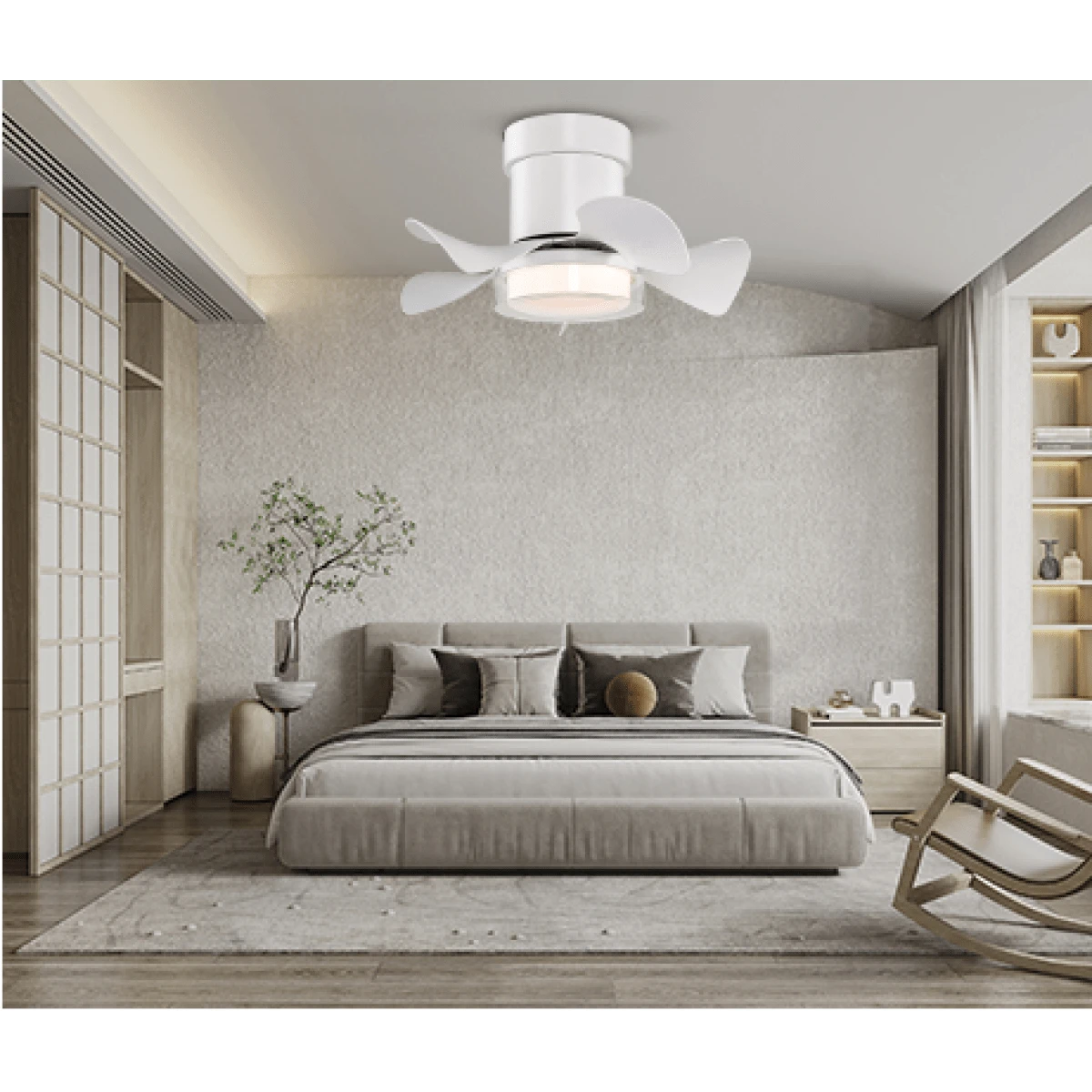 21 Inch Ceiling Fan With 3 Color Temperatures Light And Remote Control ...