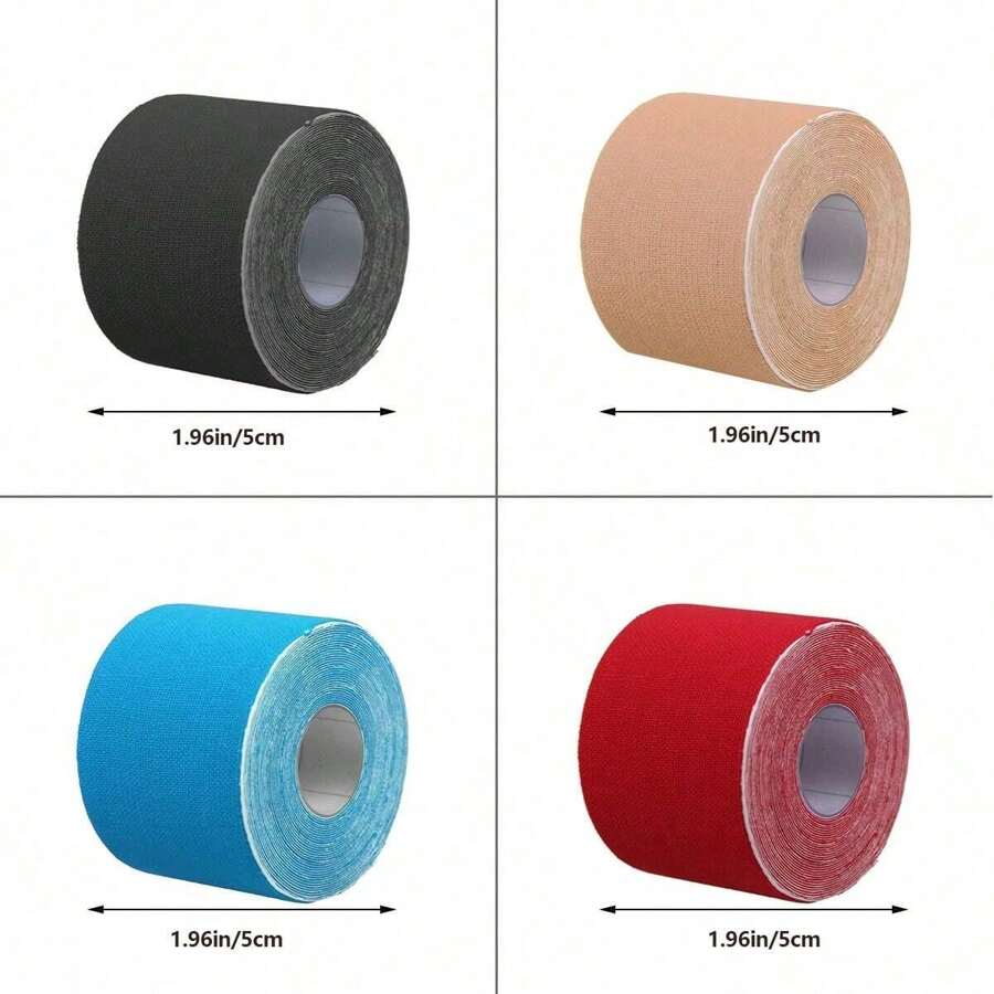 Waterproof Kinesiology Tape, Precut Strips (4 Rolls), Black | Elastic Sports & Weightlifting ...