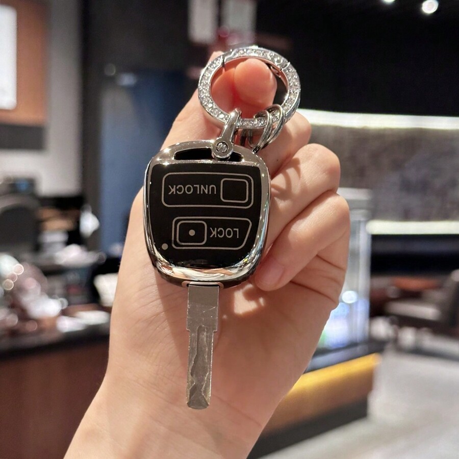 Key Fob Cover With Keyring Car Keychain Lanyard For Toyota Land Crusier ...