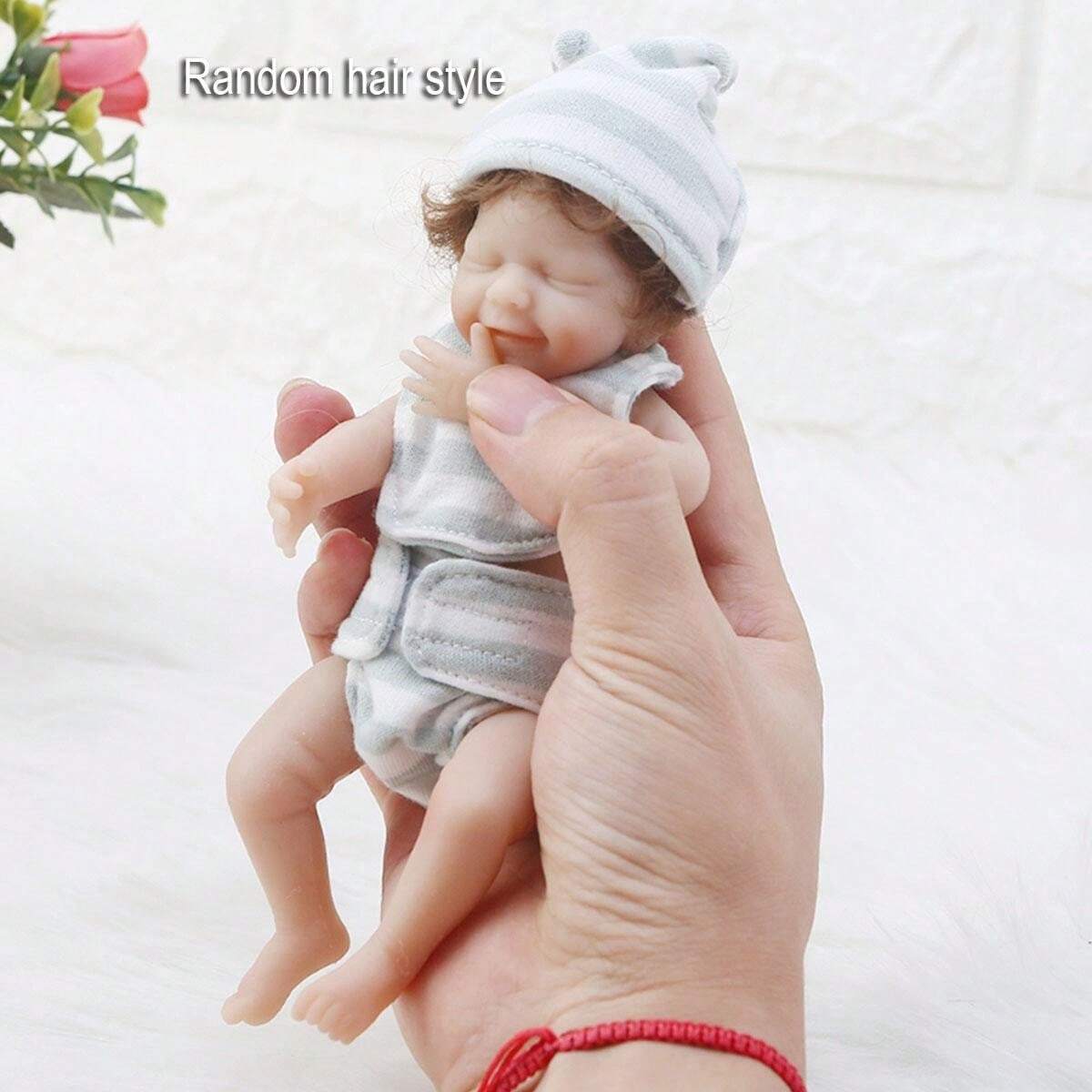 15cm Realistic Genderless Reborn Doll, Toy Doll, Full Silicone Body, 3D ...