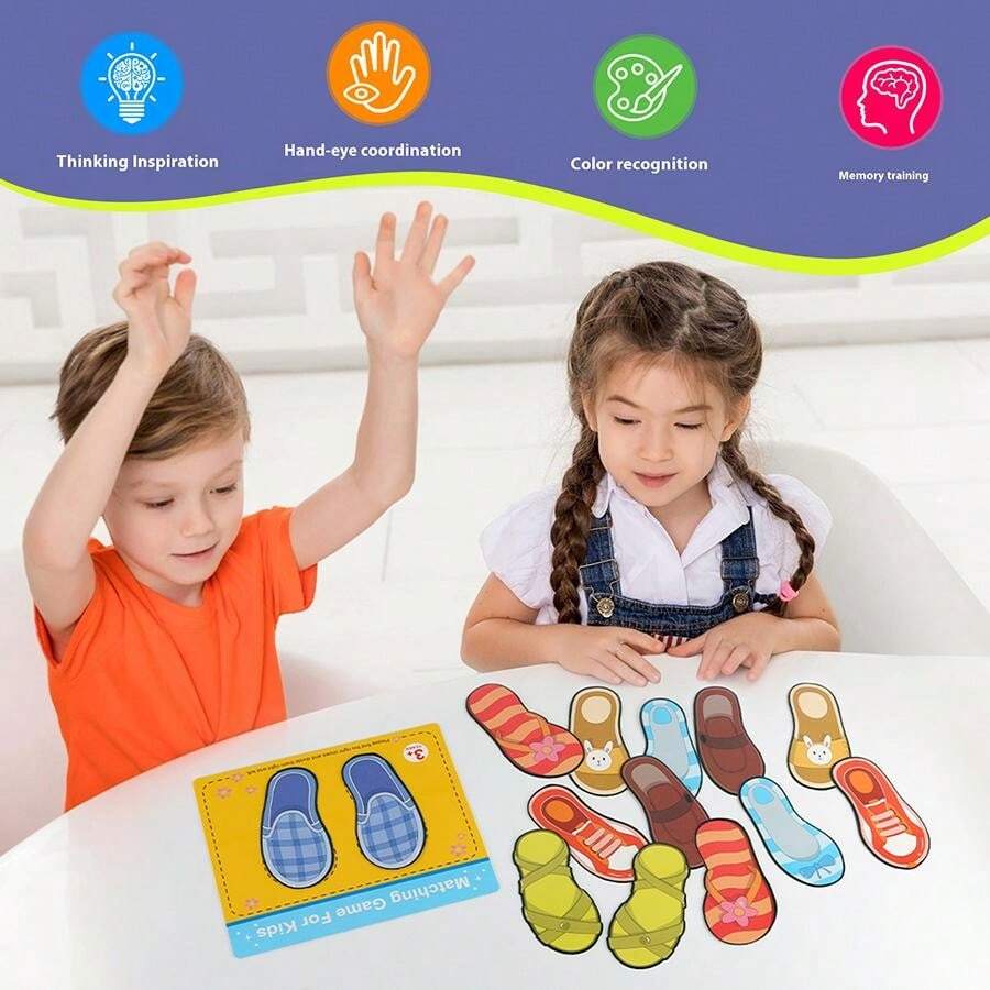 Children's Left-Right Shoe Matching Game, Montessori Early Learning ...