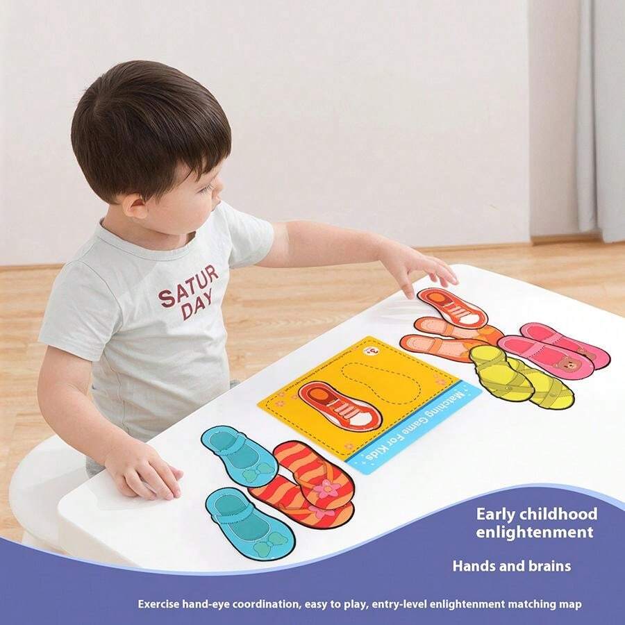 Children's Left-Right Shoe Matching Game, Montessori Early Learning ...
