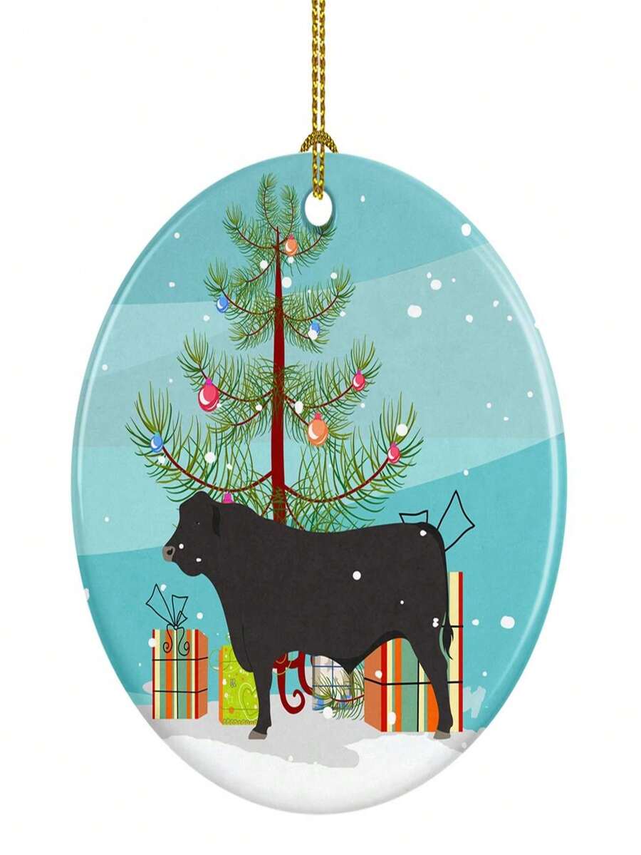 Black Angus Cow Christmas Ceramic Ornament | SHEIN USA
