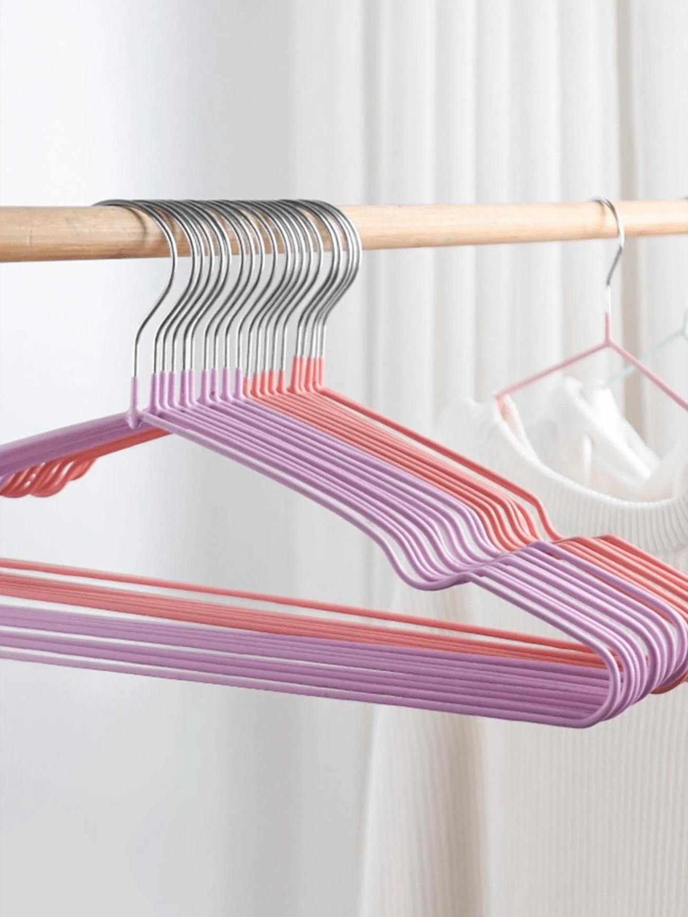 10pcs Stainless Steel Clothes Hangers With Non-Slip Design, Sturdy ...