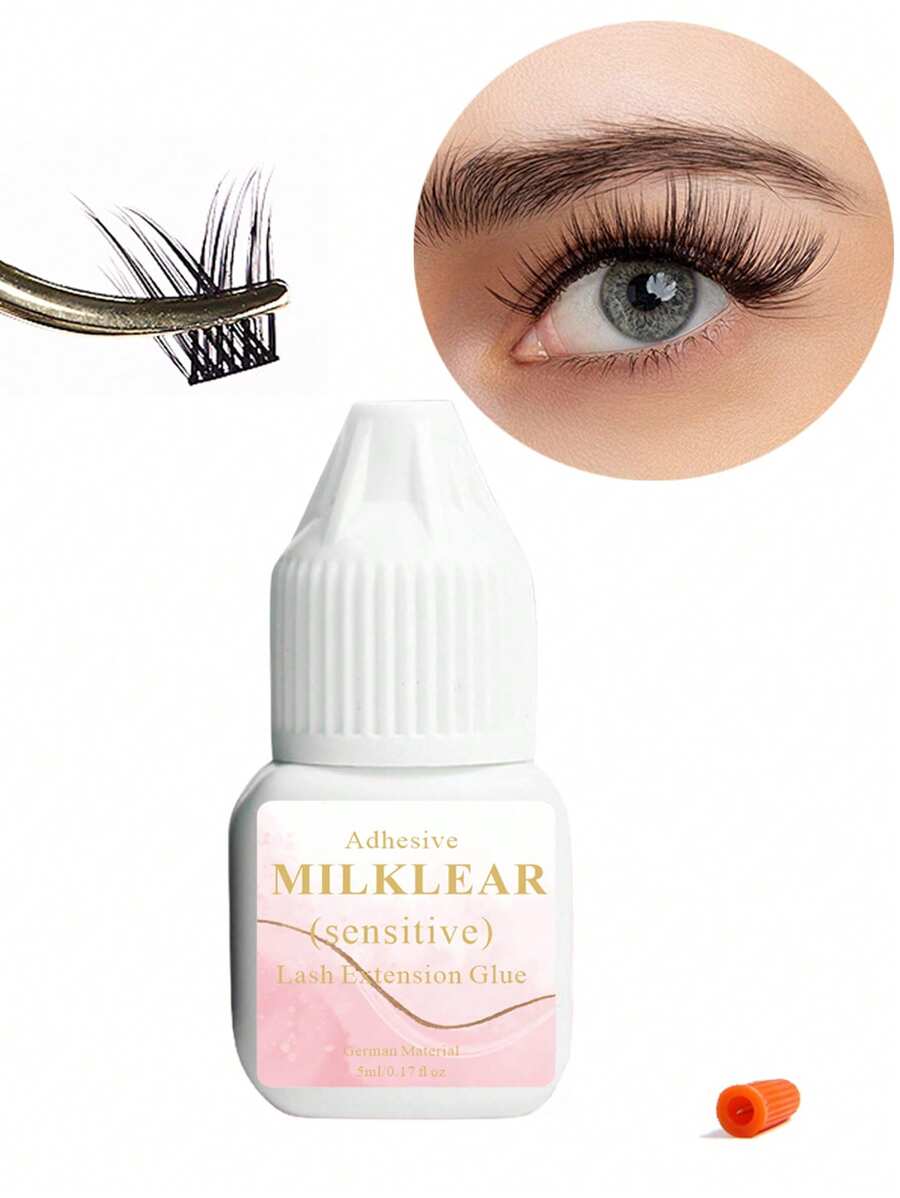 5ml Pegamento para extensiones de pestañas para ojos sensibles, pegamento para grupos ...