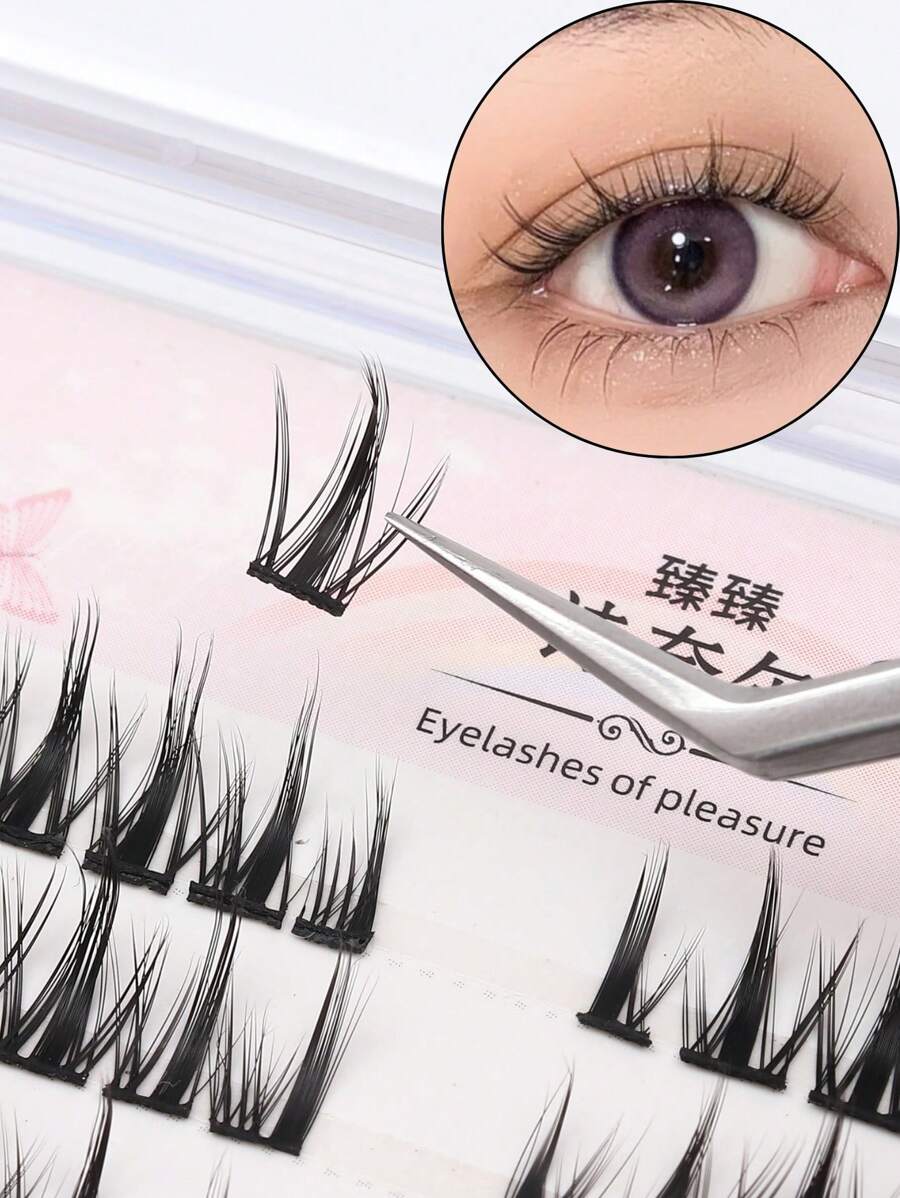 Five Rows Of Fine-Packaged Clusters Anime Lashes Cosplay Lash Clusters ...