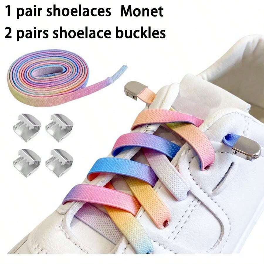 No Tie Elastic Shoe Laces-1 Pair -Elastic Shoelaces For Adults Elastic ...