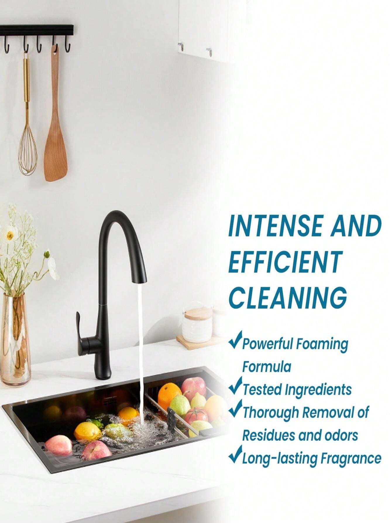 Sink Cleaning Tablets, Kitchen Dishwashing Basin Cleaner, Removes ...