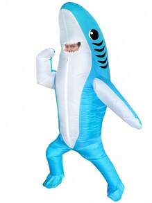 1pc Adult Blue Sharks Inflatable Costumes Christmas Anime Cosplay ...