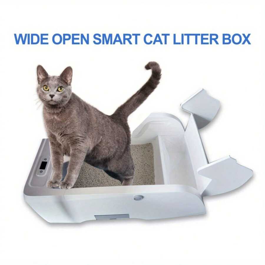 Large Open Litter Box For Cats Of All Sizes, Easy Maintenance And Peace ...
