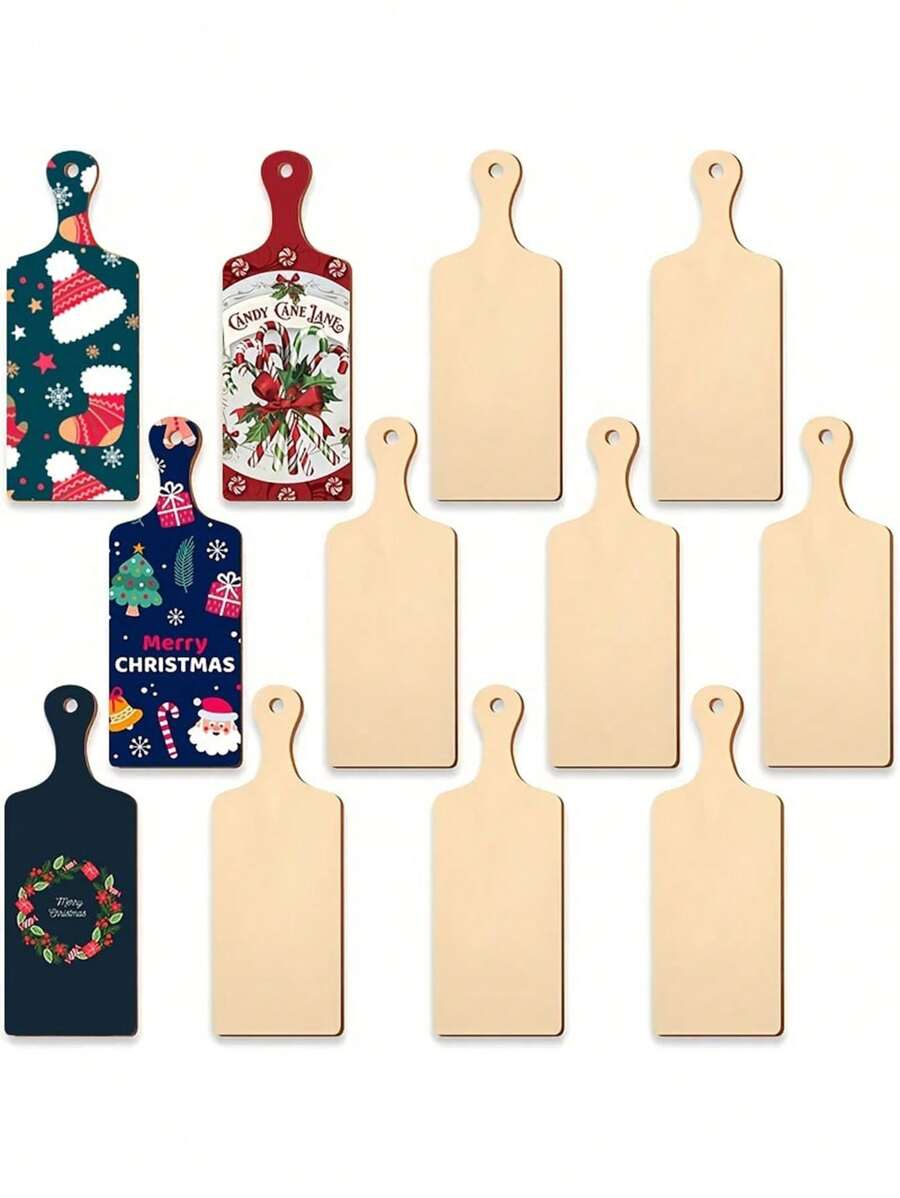 8 Wooden Mini Cutting Boards With Handles And Ropes, Suitable For ...